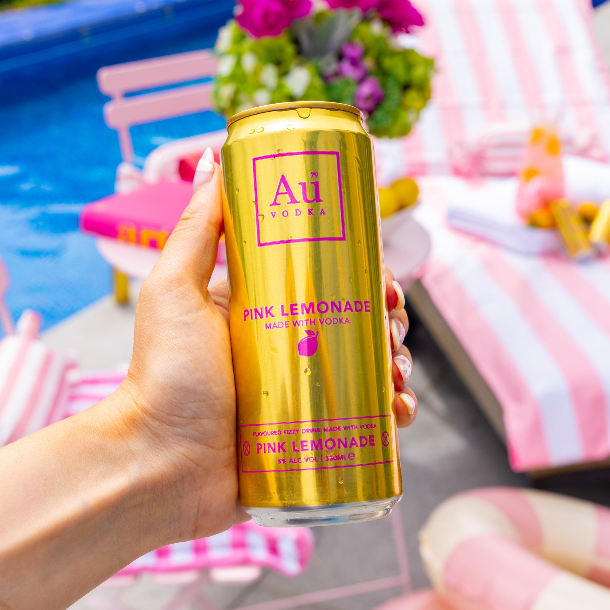 Au Vodka Pink Lemonade Pre-Mixed-Cans - Case of 12 – Au Vodka Europe