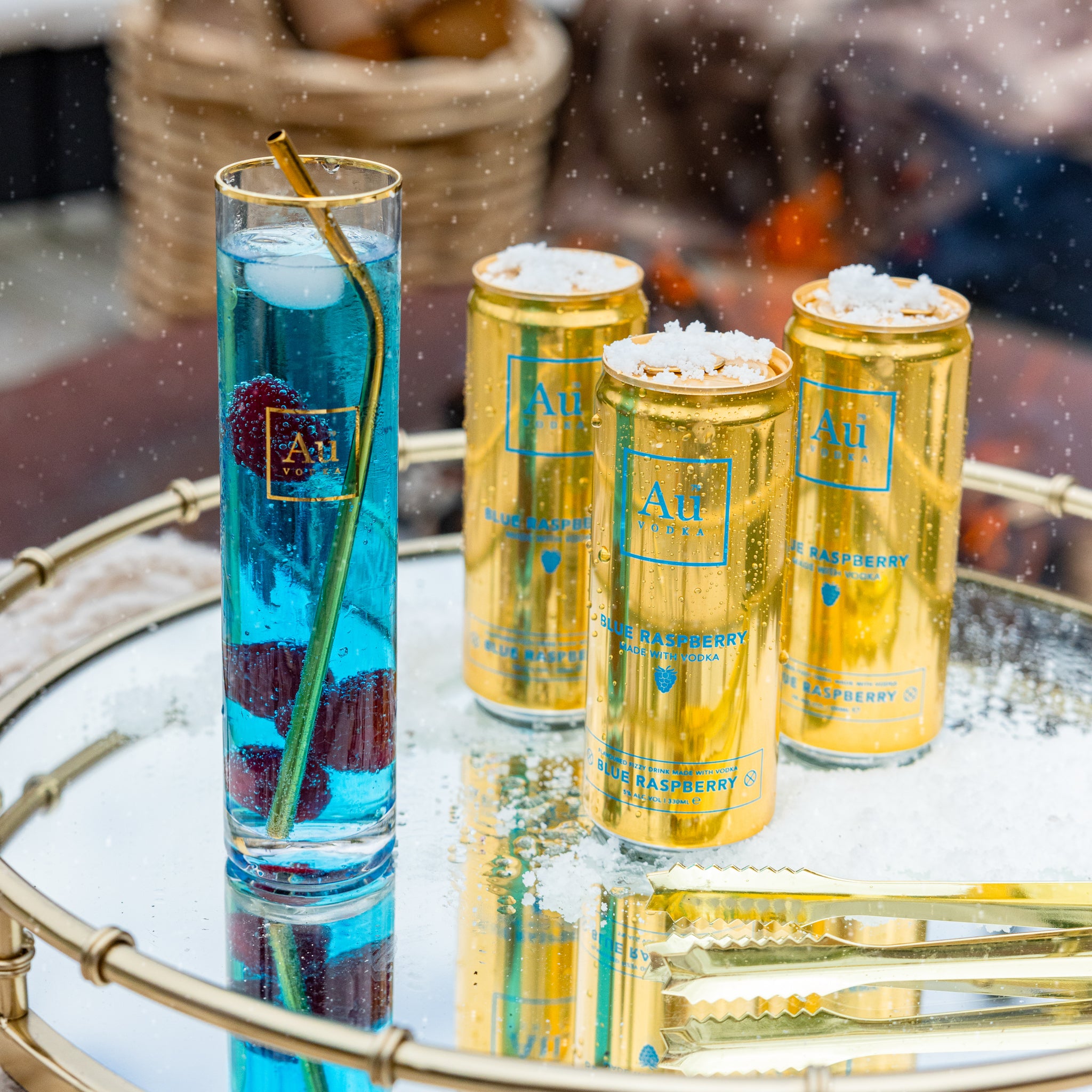 Blue Raspberry Vodka Cans - Au Vodka Europe